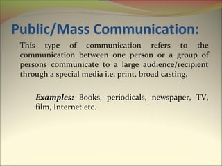 Types of Information Communication | PPT