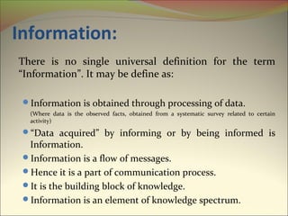 Types of Information Communication | PPT