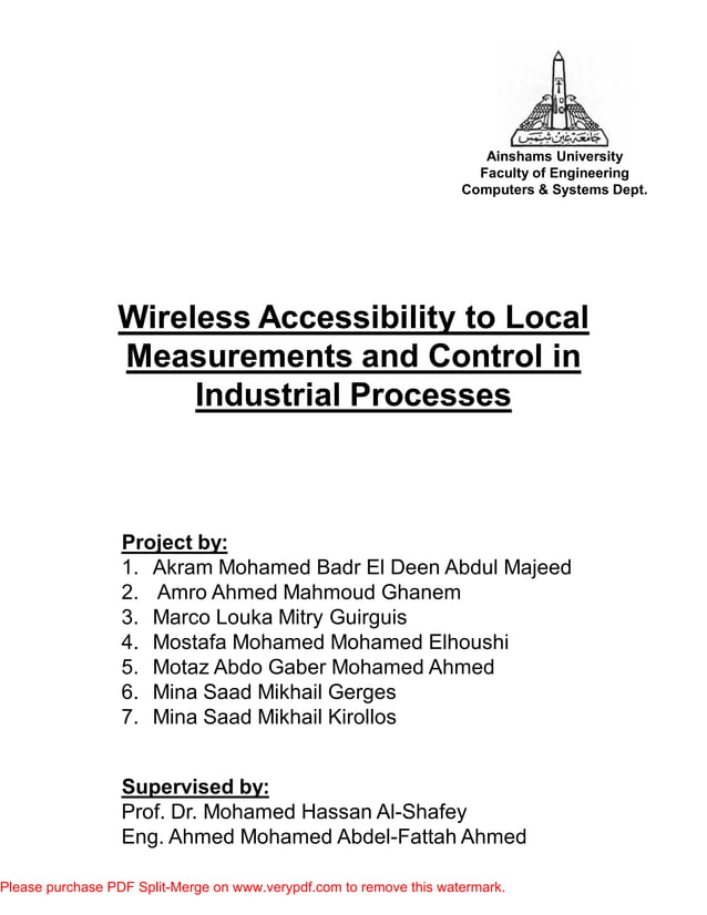 Graduation Project Documentation.PDF | Internet of Things | Internet