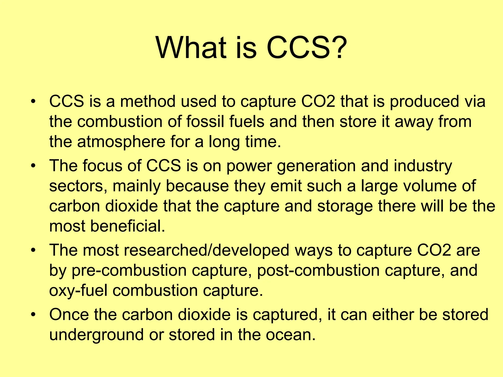 Carbon Dioxide Capture and Storage (CSS) | PPT