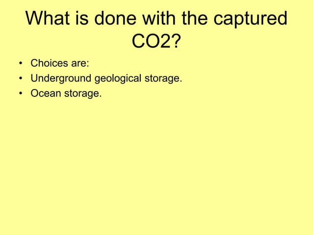 Carbon Dioxide Capture and Storage (CSS) | PPT