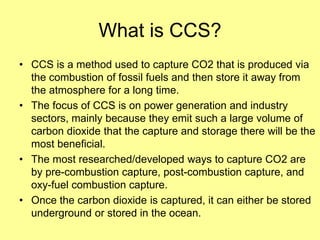 Carbon Dioxide Capture and Storage (CSS) | PPT
