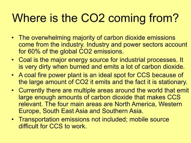 Carbon Dioxide Capture and Storage (CSS) | PPT