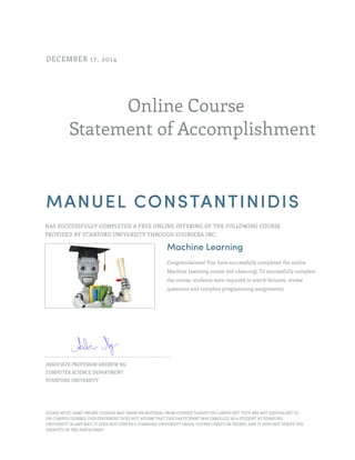 Coursera ml 2016 | PDF