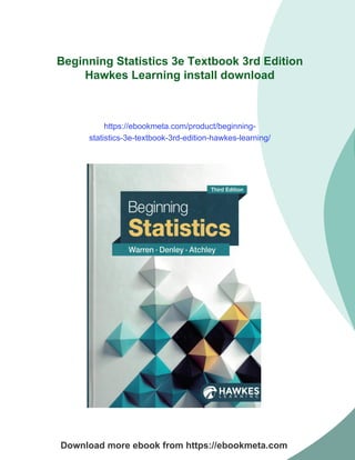 Beginning Statistics 3e Textbook 3rd Edition Hawkes Learning | PDF