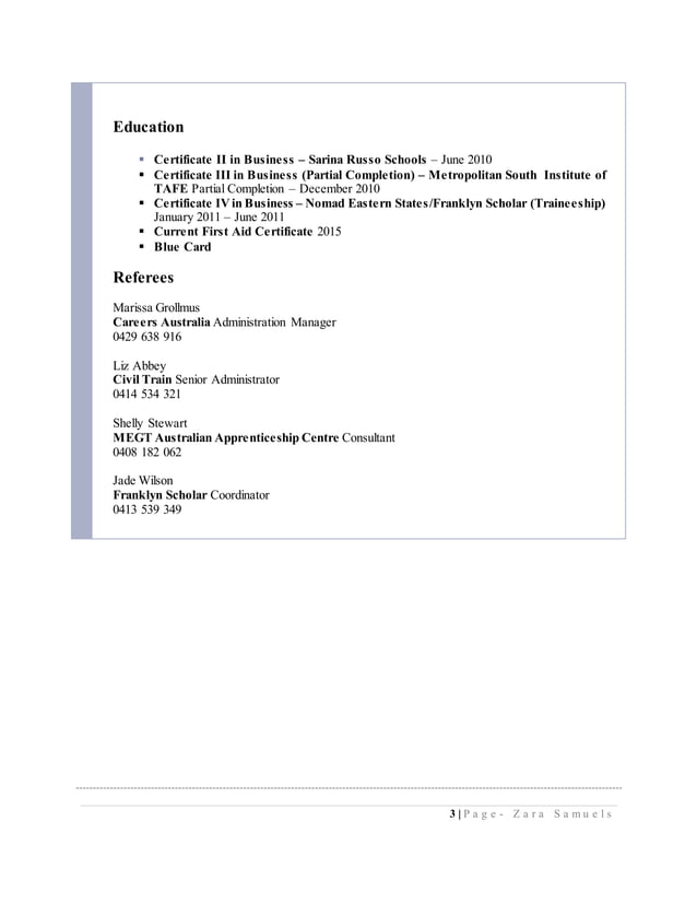 Zara Samuels - December 2016 | PDF