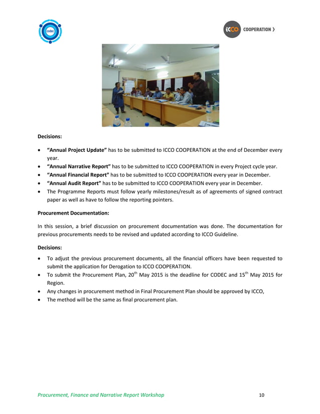 Workshop Report-CODEC-SMART Project | PDF