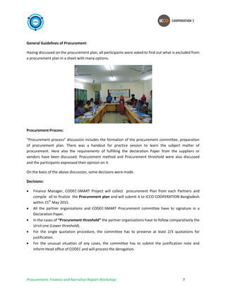 Workshop Report-CODEC-SMART Project | PDF