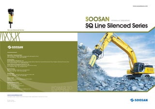 HYDRAULIC BREAKERS SOOSAN SQ SERIES | PDF