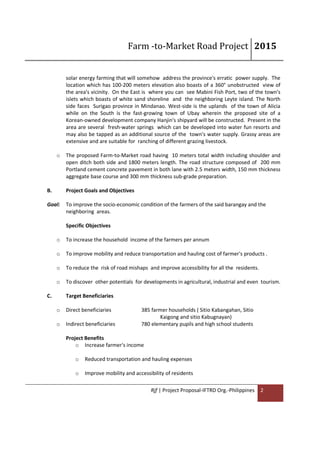 Project Proposal_Farm-Market-Road Development_Mabini, Bohol | PDF