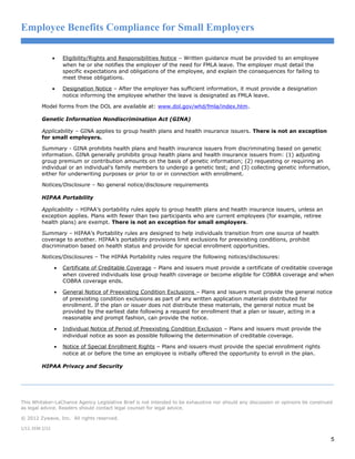 59828 employee benefits compliance checklist for small employers 021312 ...