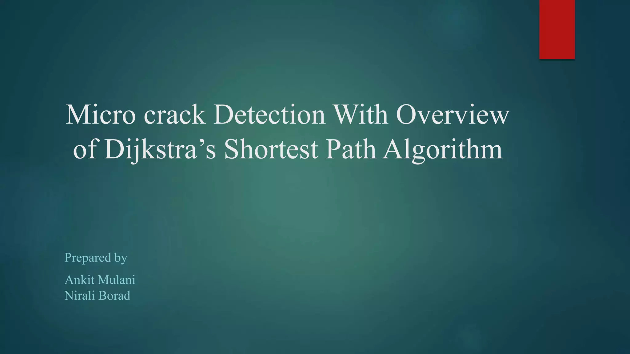 Micro Crack Detection | PPTX