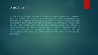 Micro Crack Detection | PPTX