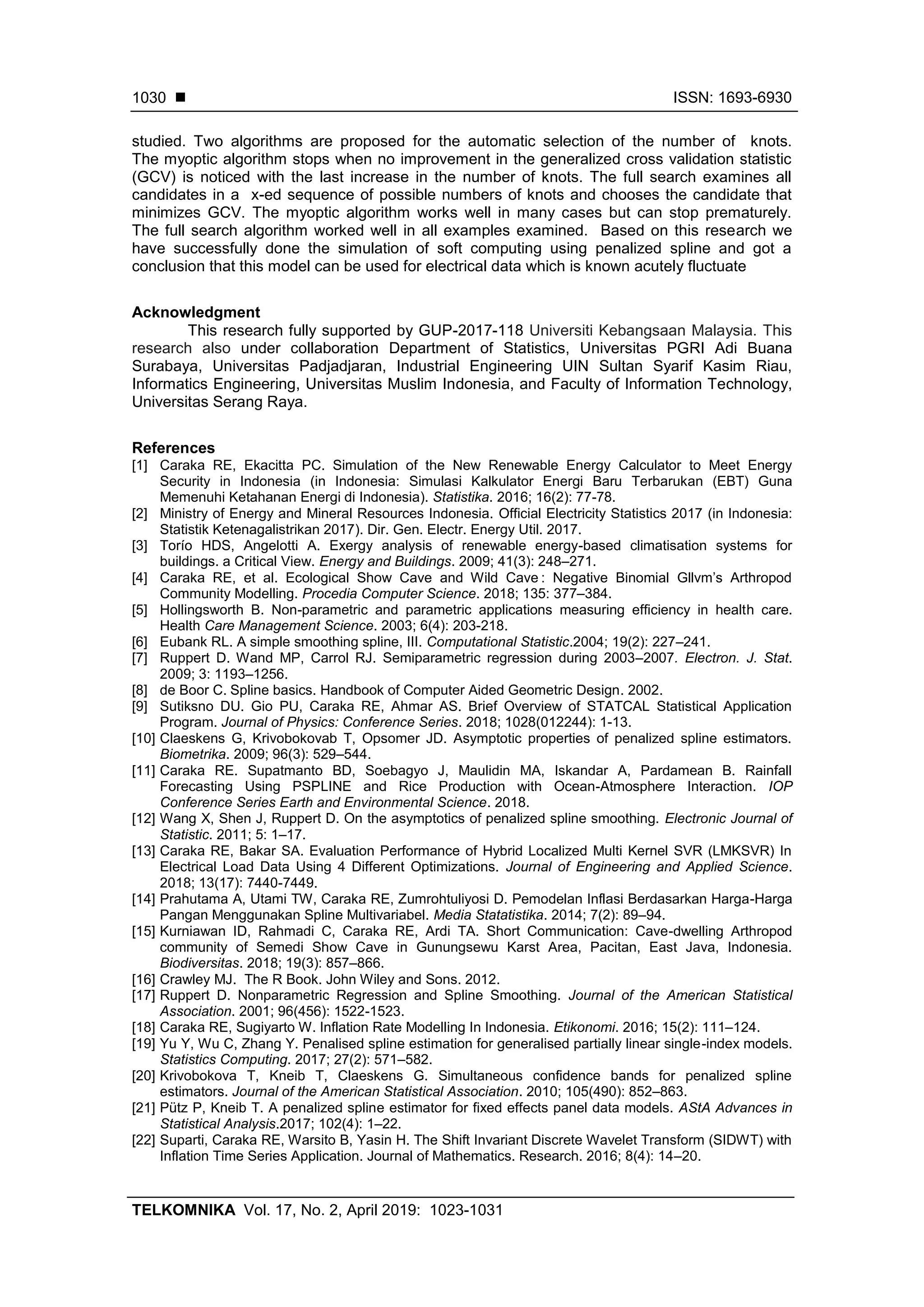 The step construction of penalized spline in electrical power load data ...