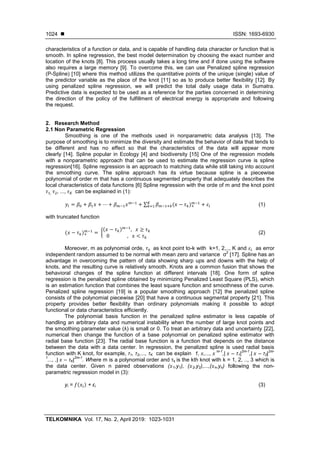 The step construction of penalized spline in electrical power load data | PDF