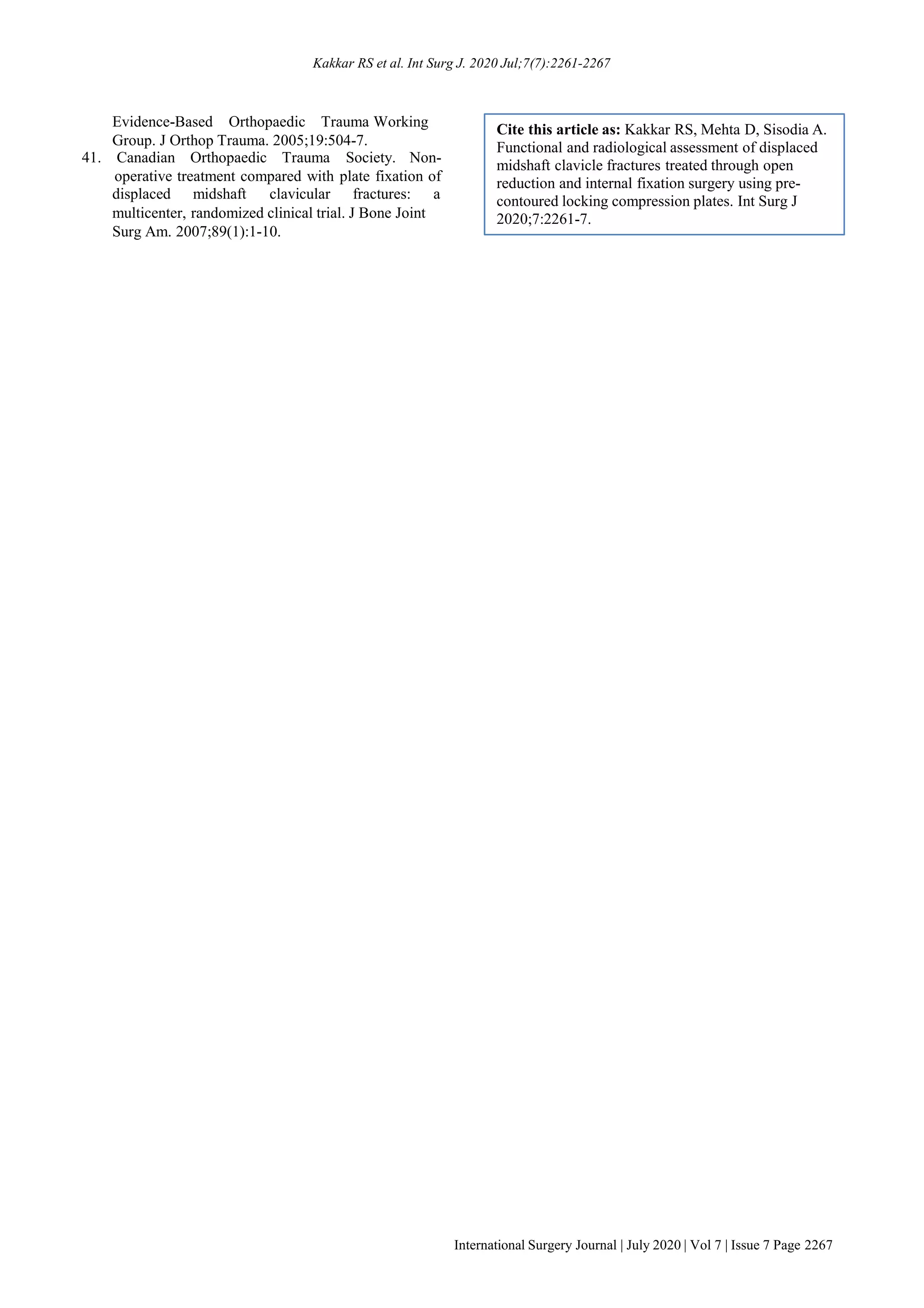 CLAVICLE FRACTURE BIOMECHANICS AND SURGERY | PPTX