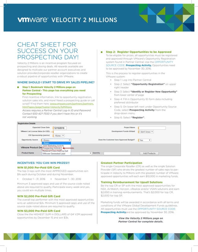 VMware Q4 16 V2M Cheat Sheet | PDF