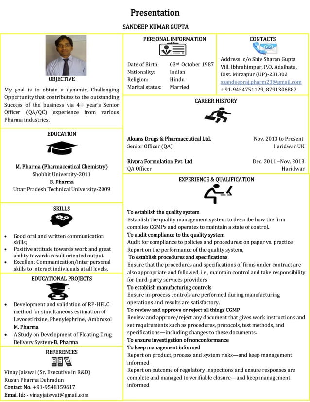 Sandeep Kumar Gupta Presentation | PDF Sandeep Kumar Gupta Presentation | PDF