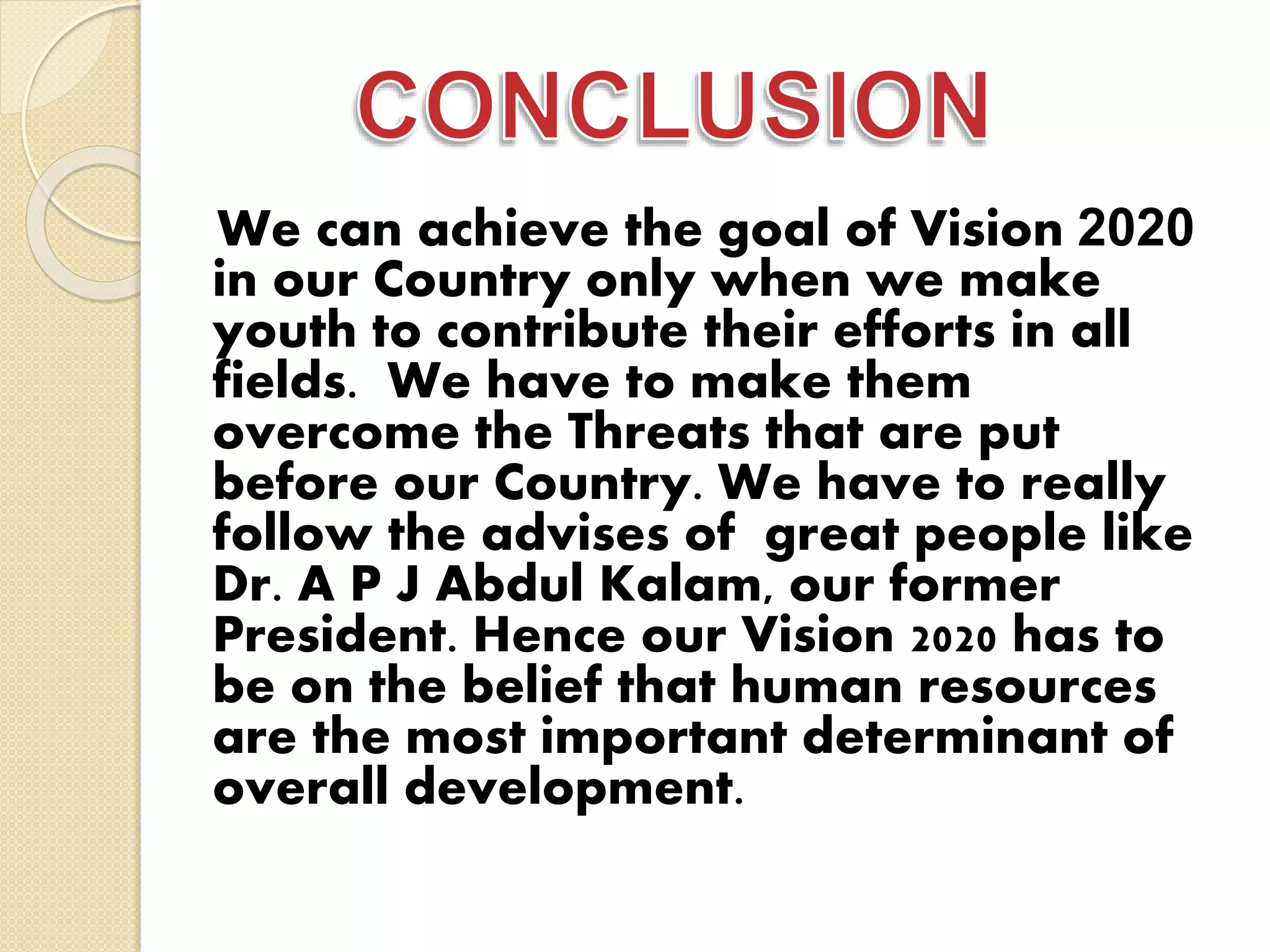 INDIA VISION 2020 | PPTX