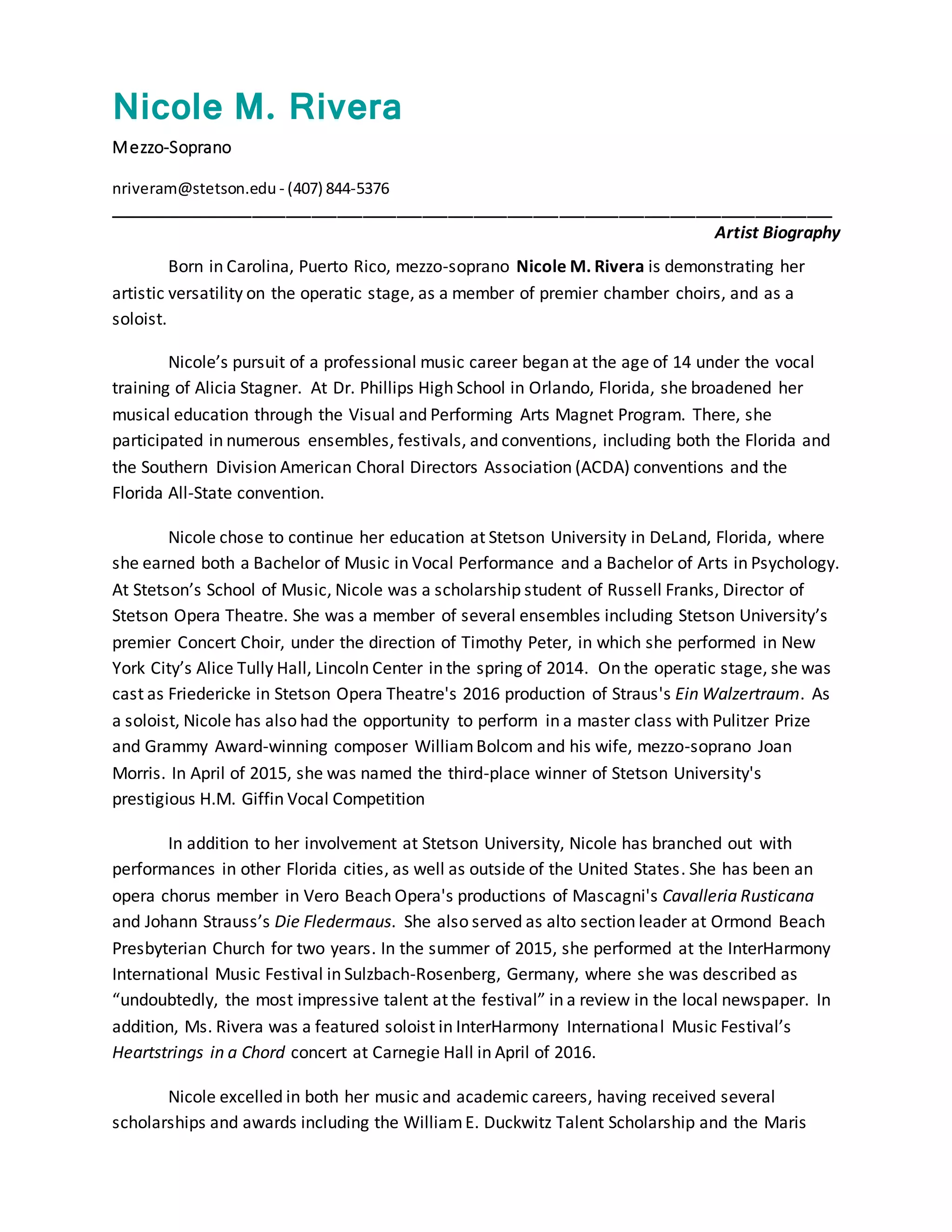 Nicole M. Rivera - Bio | DOCX