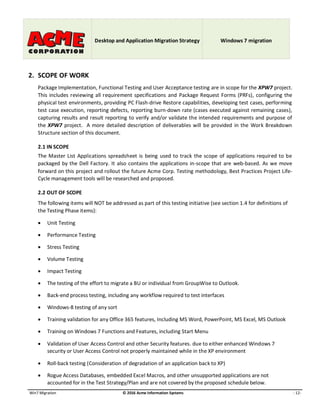 Acme WIndows 7 Migration Strategy | PDF