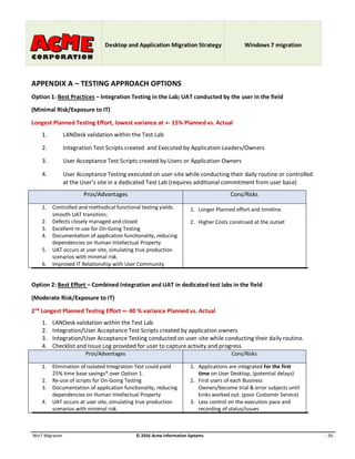 Acme WIndows 7 Migration Strategy | PDF