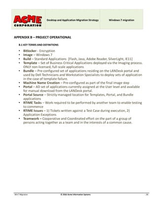 Acme WIndows 7 Migration Strategy | PDF