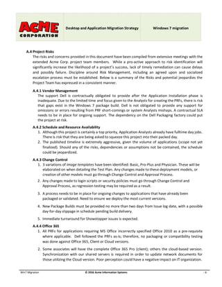 Acme WIndows 7 Migration Strategy | PDF