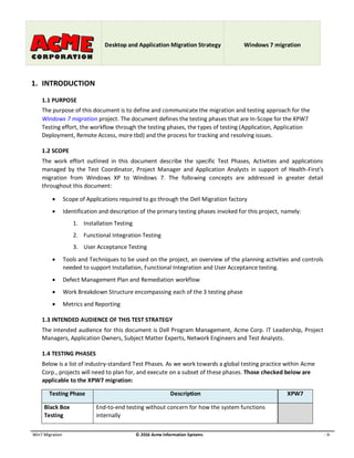 Acme WIndows 7 Migration Strategy | PDF