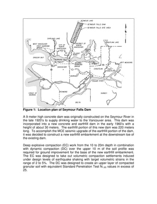 Explosive Compaction of Foundation Soils Seymour Falls Dam | PDF