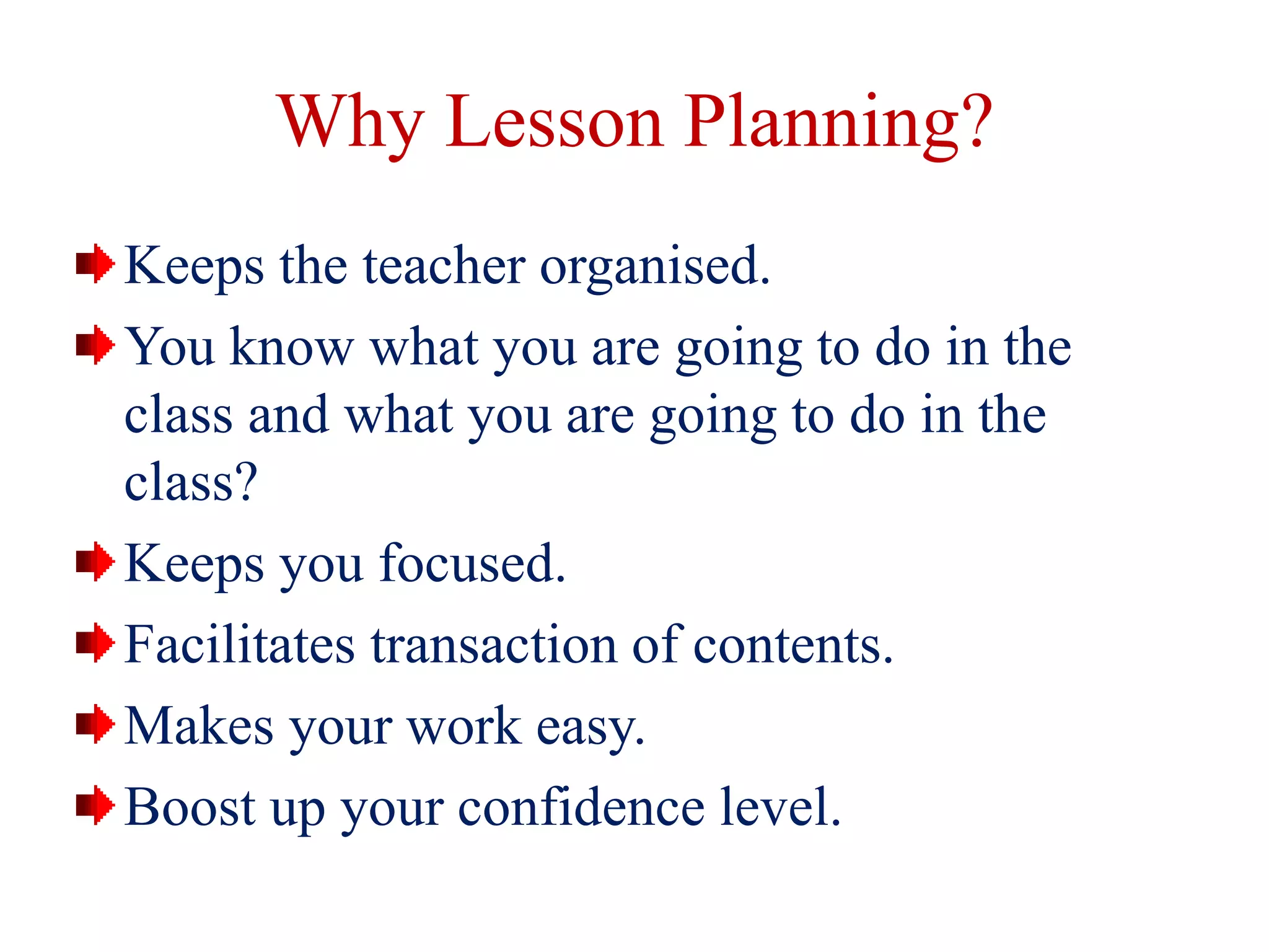 Lesson Planning | PPTX