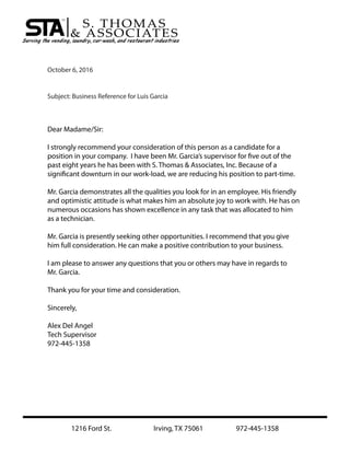 Recommendation Letter | PDF