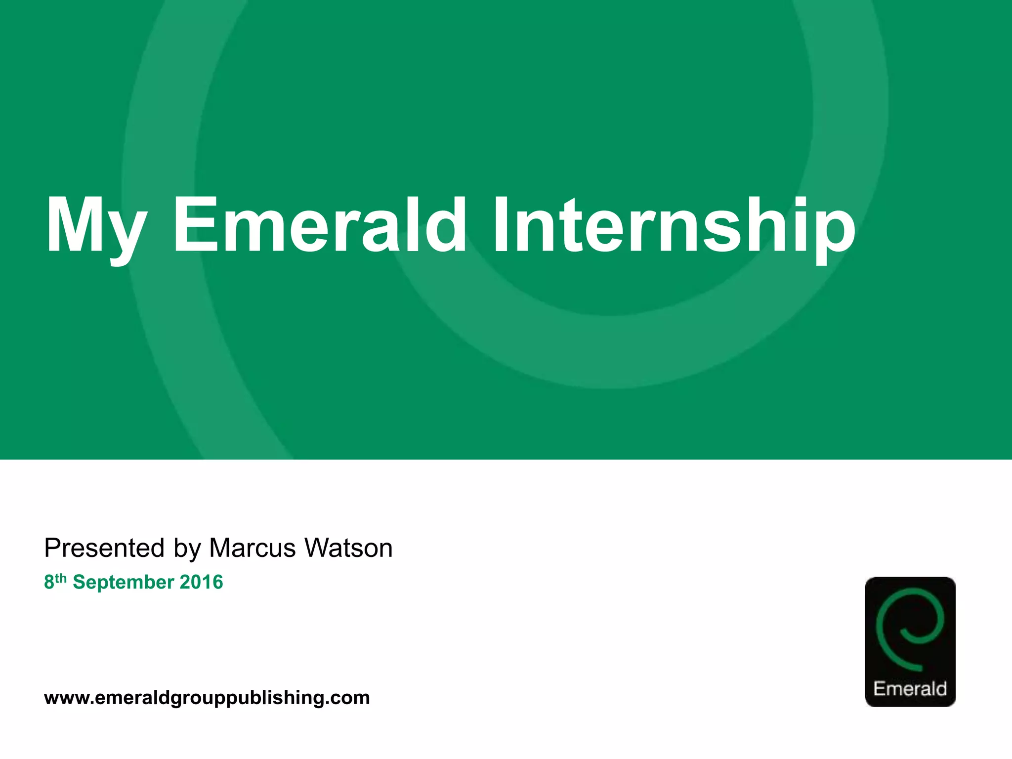 Final Internship Presentation | PPT