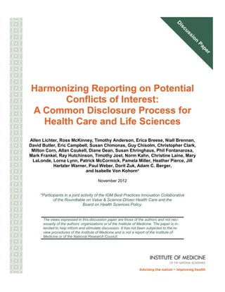 IOM-Conflict-of-Interest-Disclosure | PDF