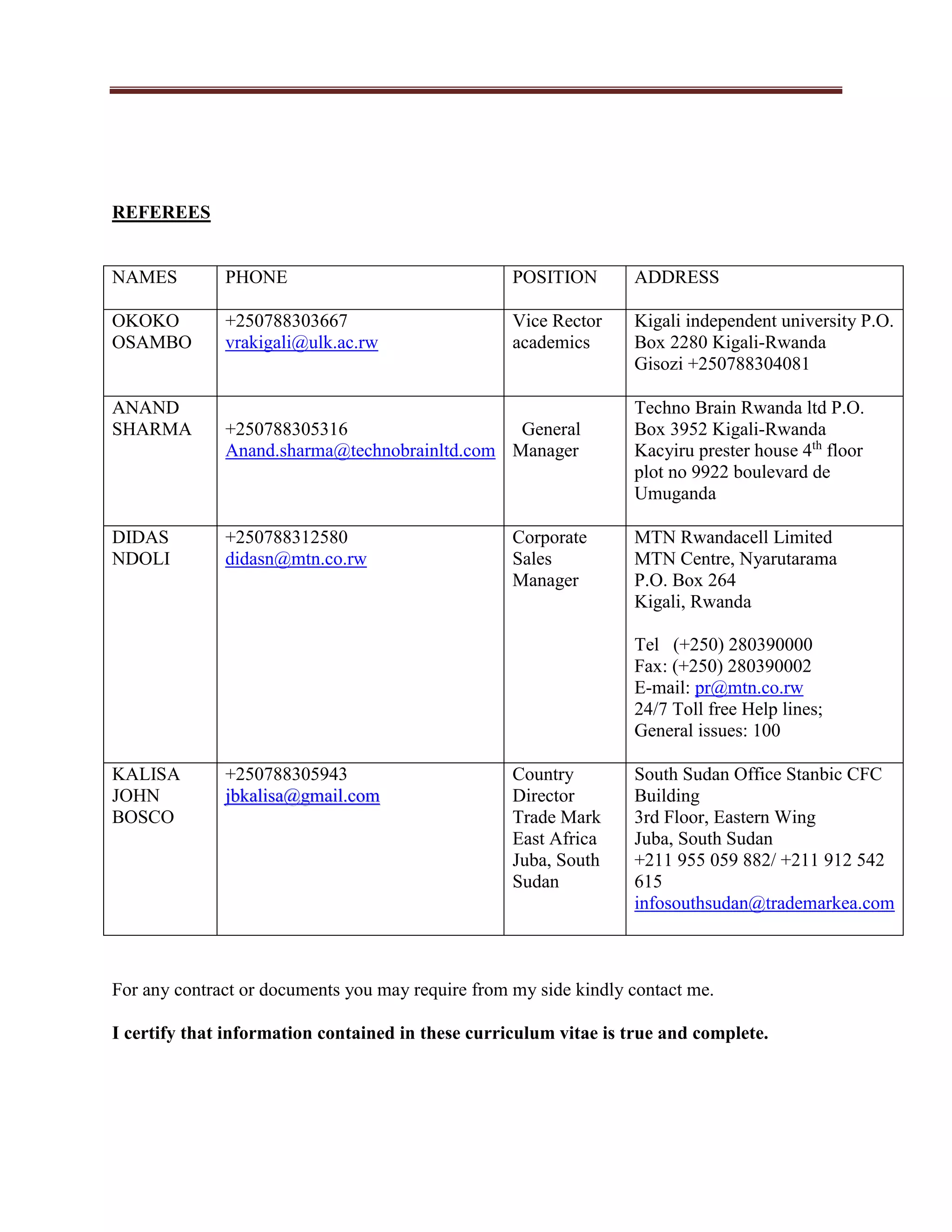 Curriculum Vitae 2016 | PDF