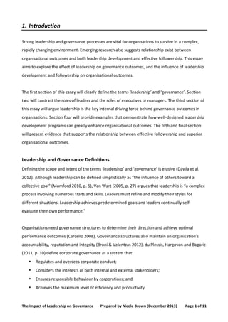 leadership and governance | PDF