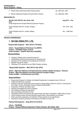 CV_VEERAKAMU.C_PIPING_ | DOC