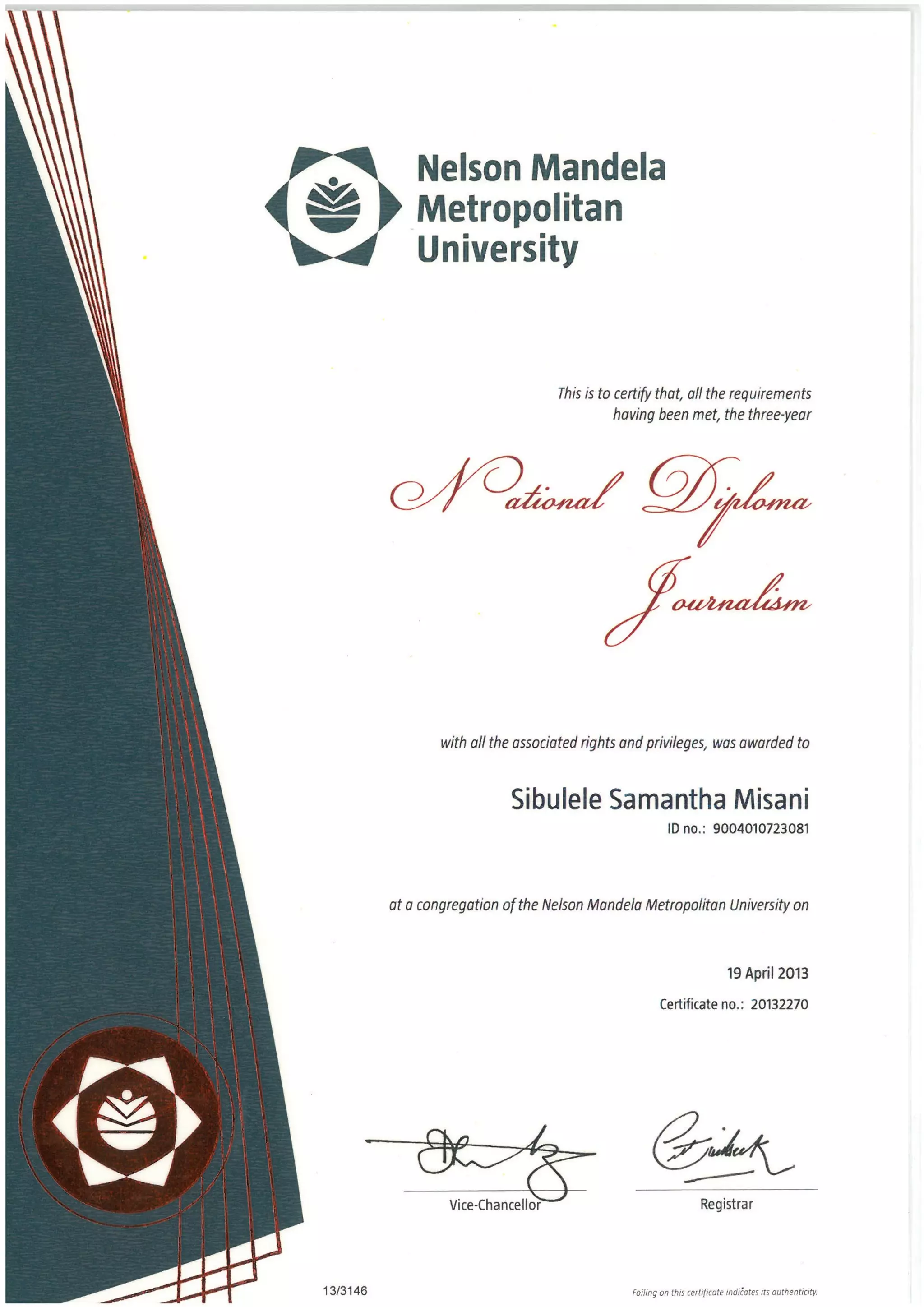 university certificate | PDF