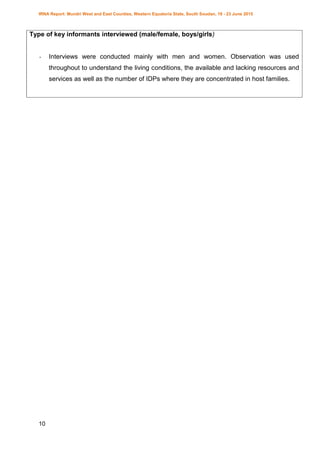 IRNA Report for Mundri West and East by ALDI International | PDF