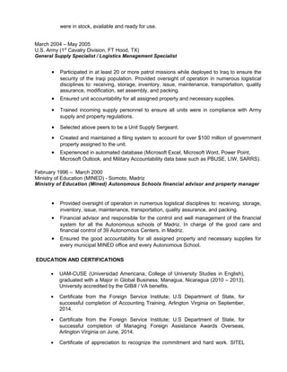 Ramon Cuevas CV Most Resent_1 | DOC | Defense Industry | Industries