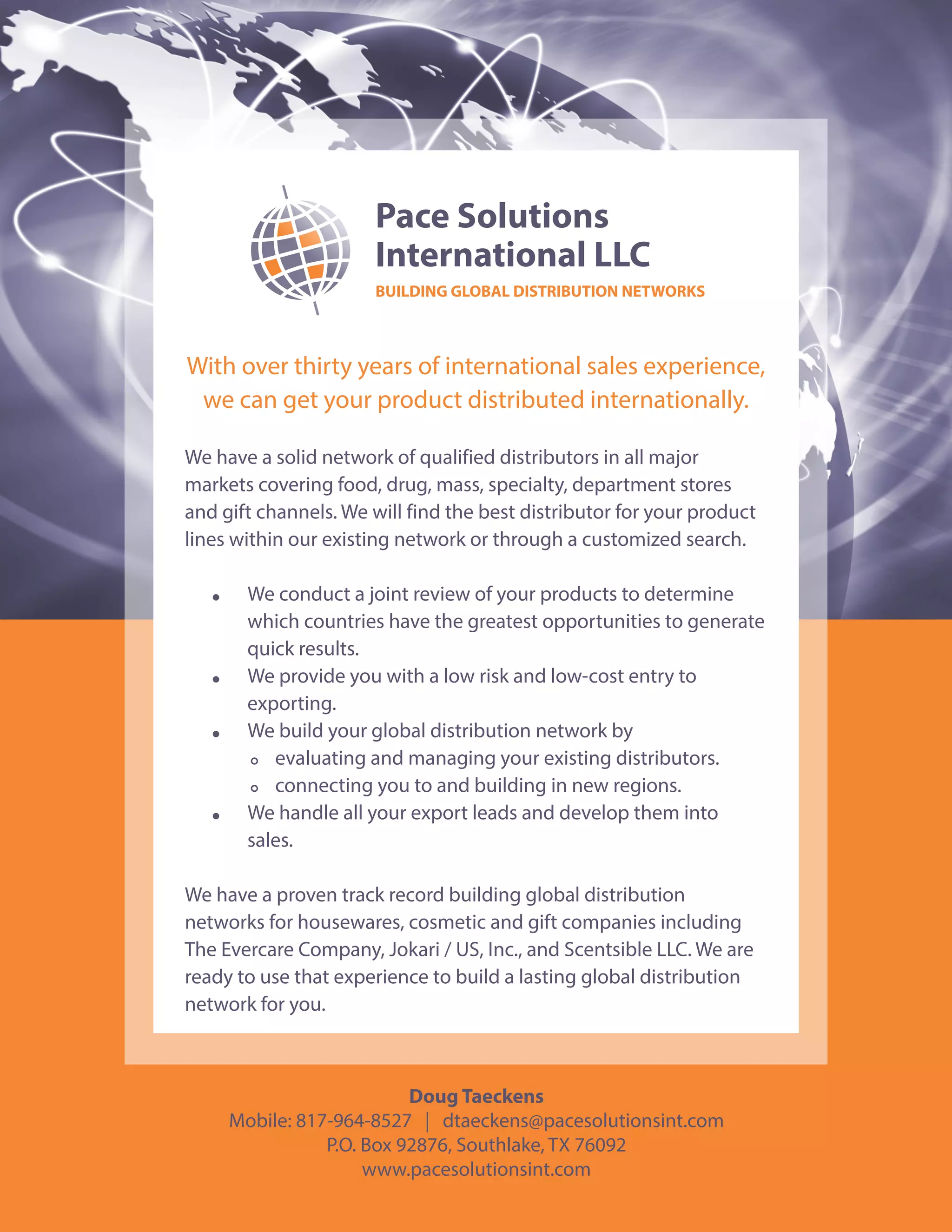 Pace Solutions Int Brochure | PDF