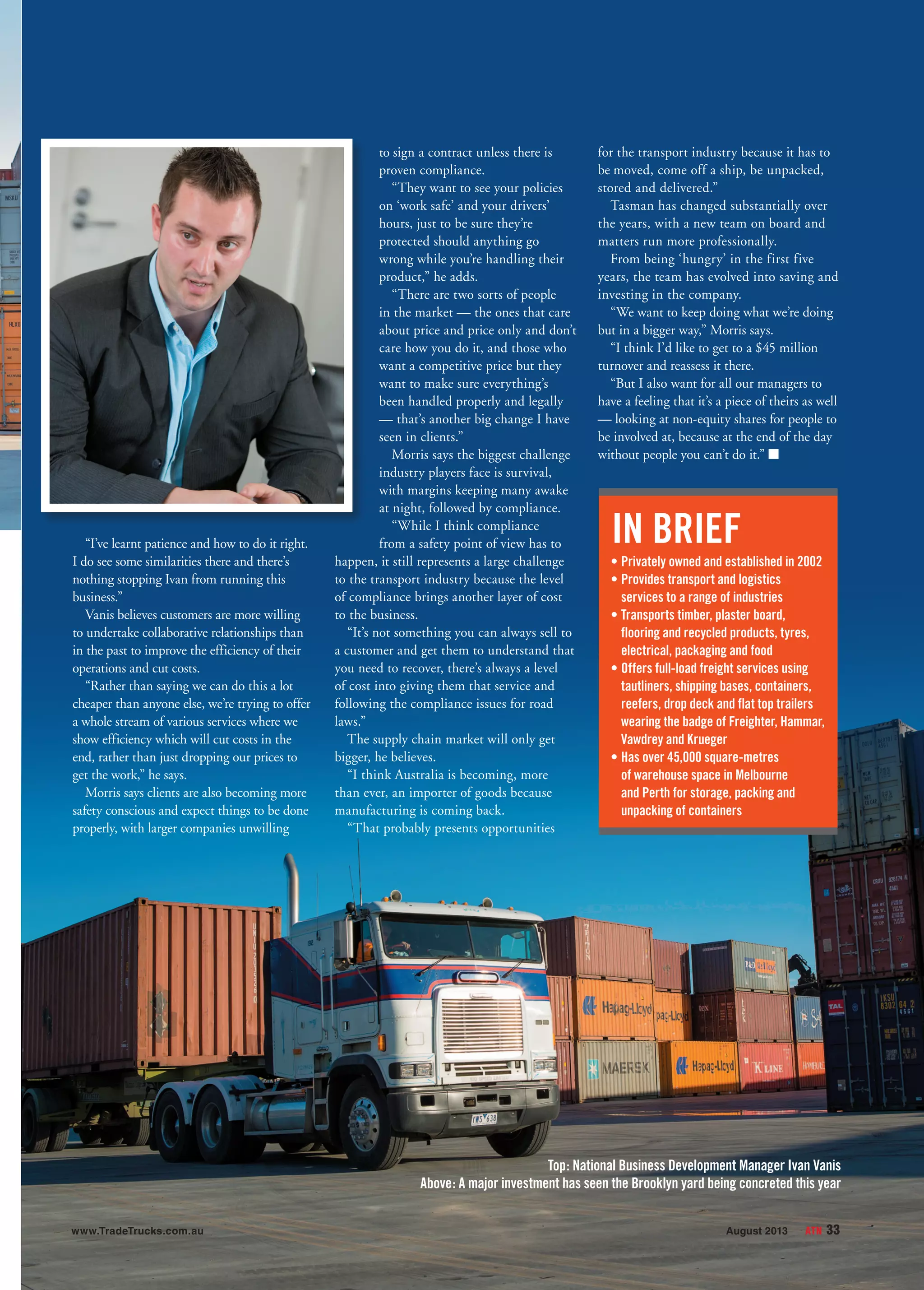 Tasman Logistics ATN | PDF
