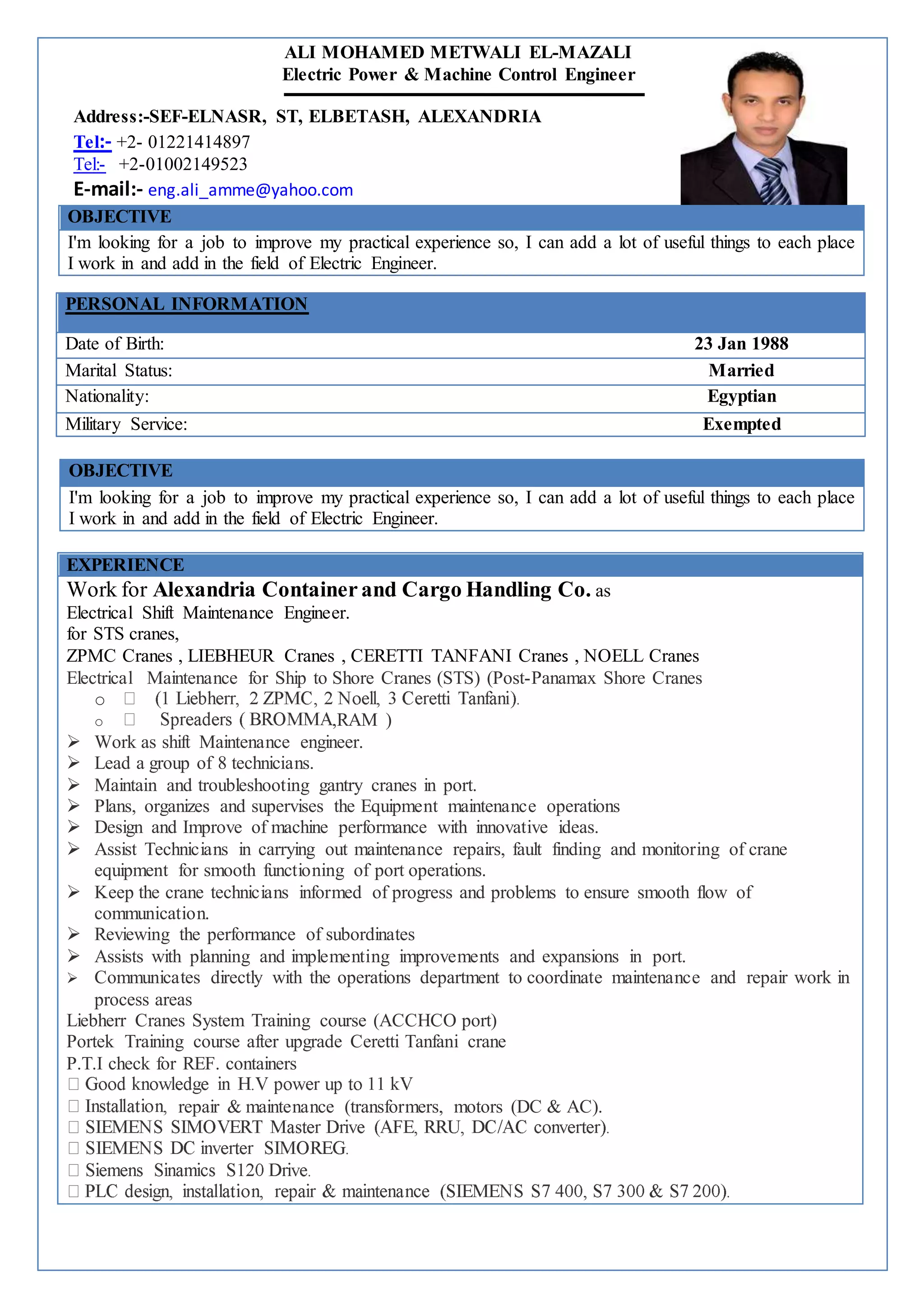 ENG-ALI CV M | PDF