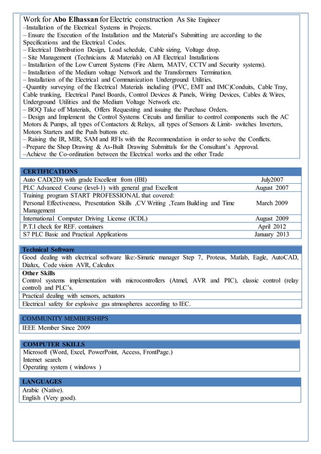 ENG-ALI CV M | PDF