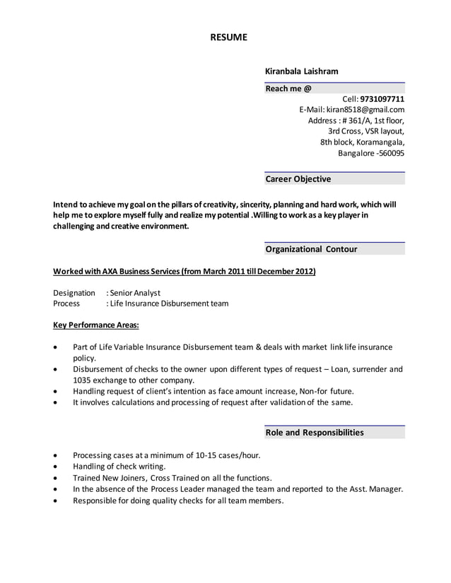 RESUME - Kiran | PDF