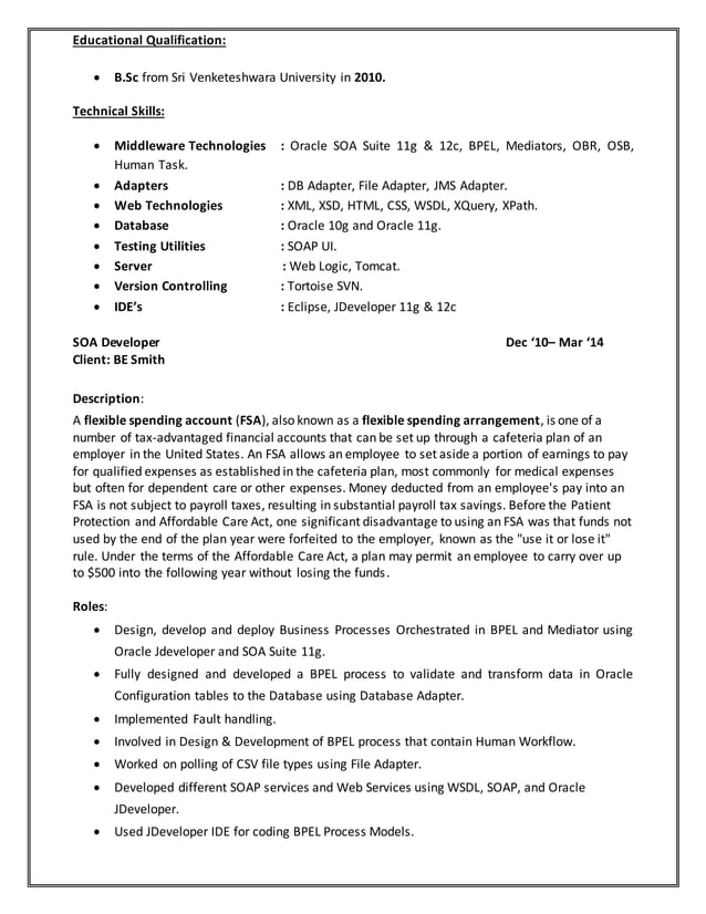 SOA Resume | PDF