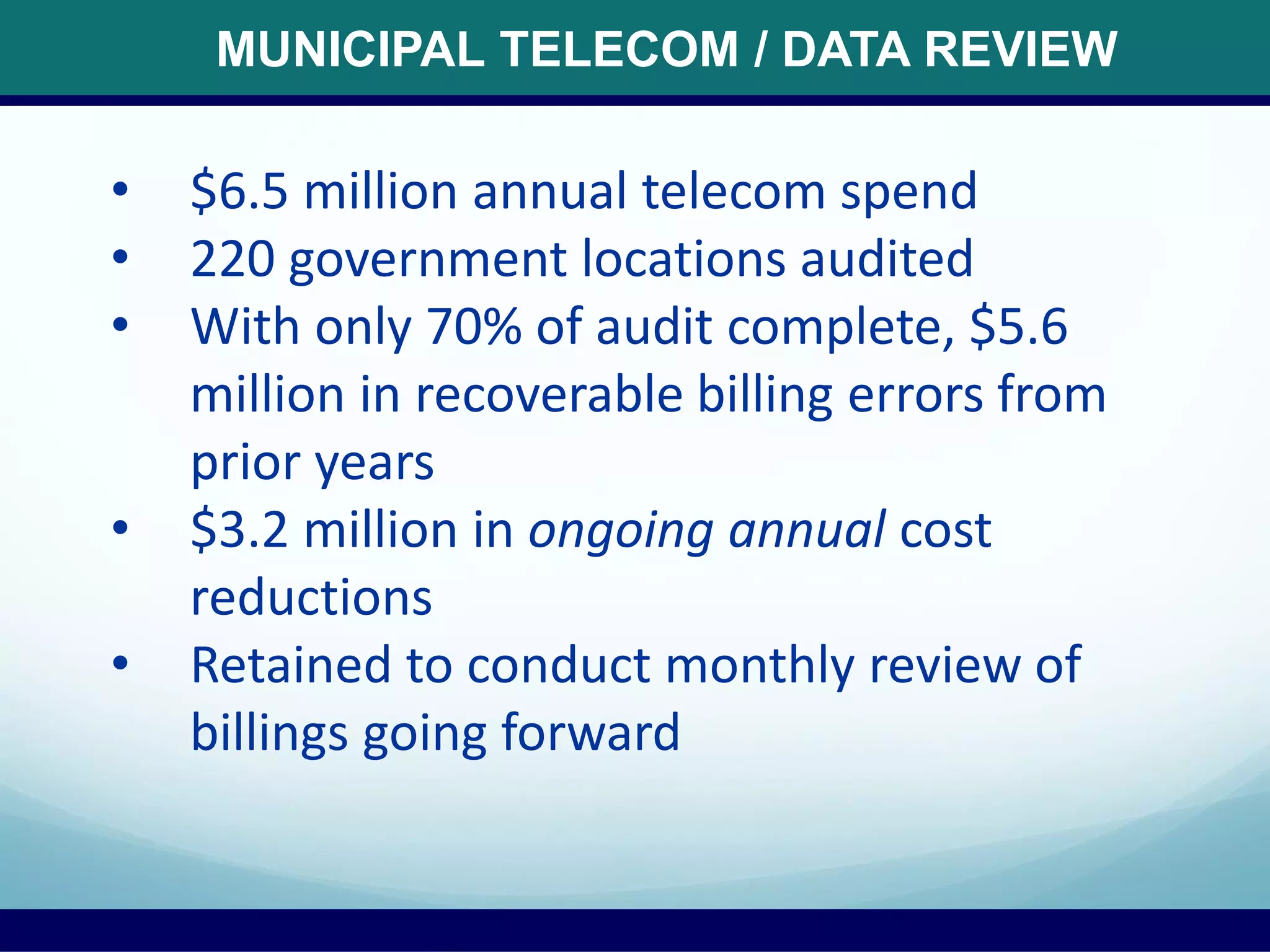 RAS Telecom Audit PowerPoint | PDF