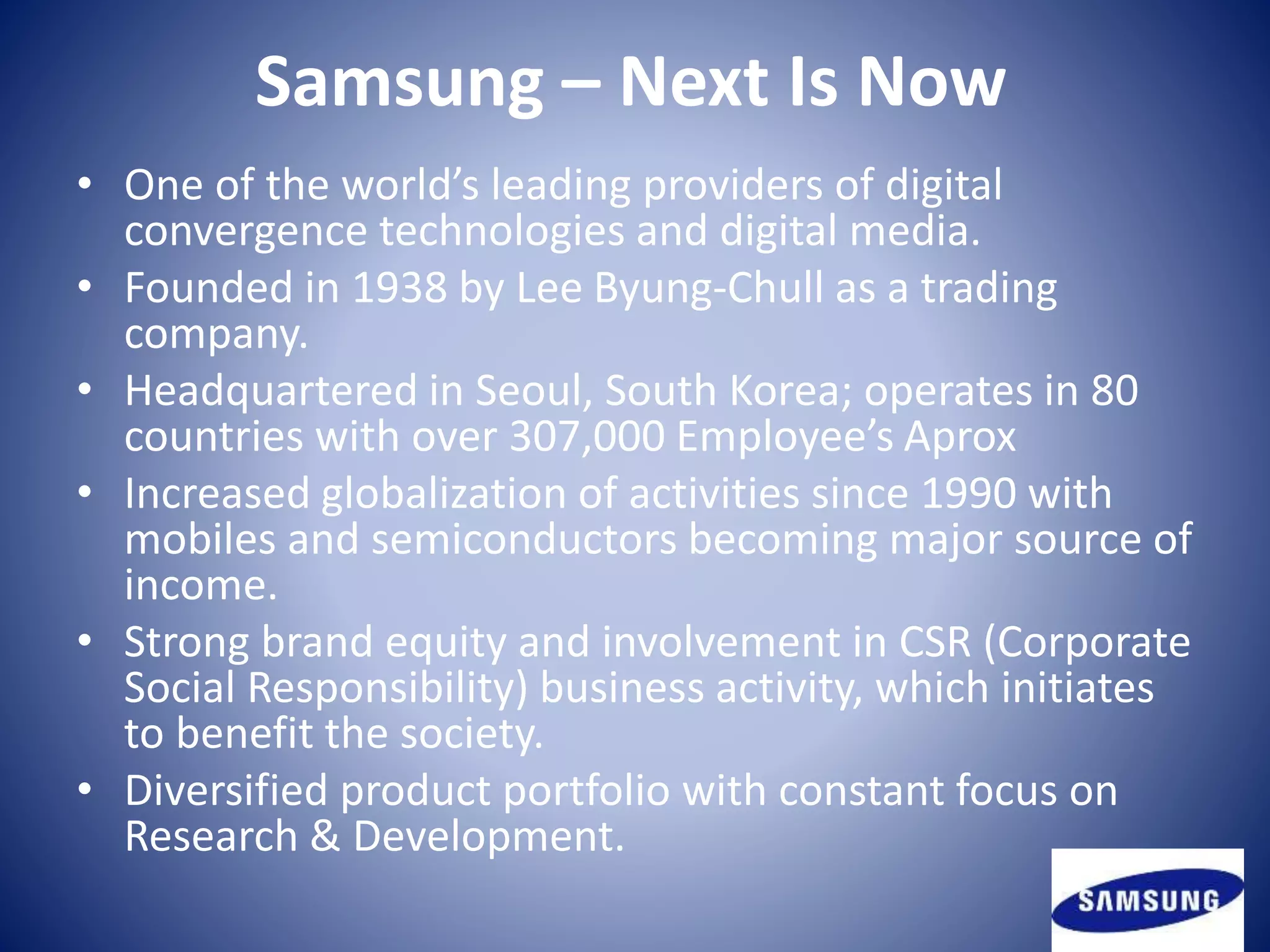 Samsung - Operations Strategy | PPTX