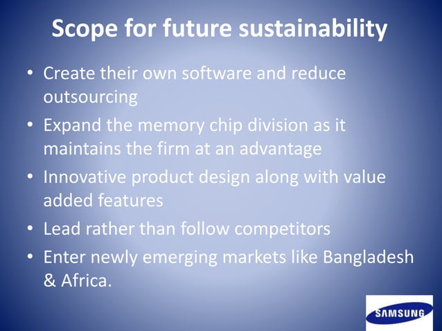 Samsung - Operations Strategy | PPTX | Large Business | Business