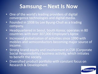 Samsung - Operations Strategy | PPTX